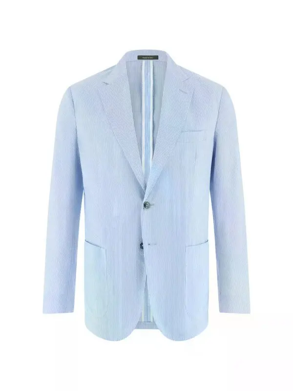 Boggi Milano Breeze Pinstripe Single-breasted Blazer - Blue