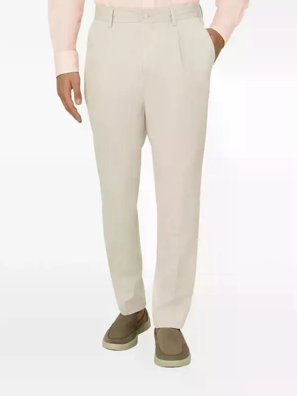 Boggi Milano Darted Drawstring-waist Trousers - Neutrals