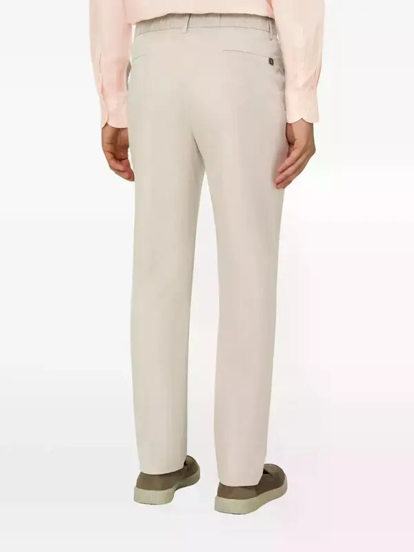 Boggi Milano Darted Drawstring-waist Trousers - Neutrals