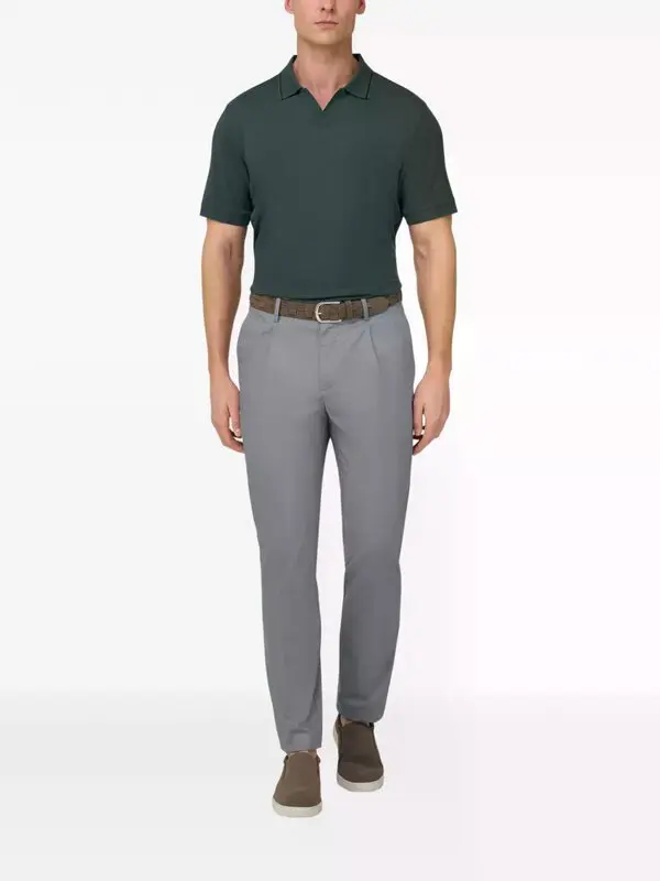 Boggi Milano Darted Drawstring Trousers - Grey