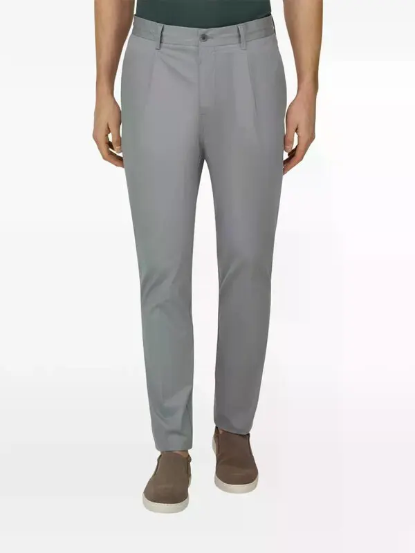 Boggi Milano Darted Drawstring Trousers - Grey