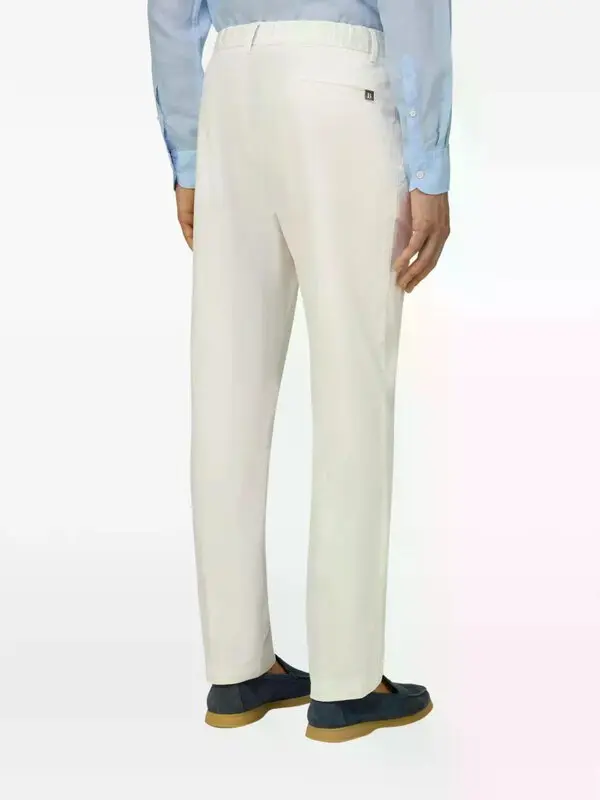 Boggi Milano Darted Drawstring Trousers - White