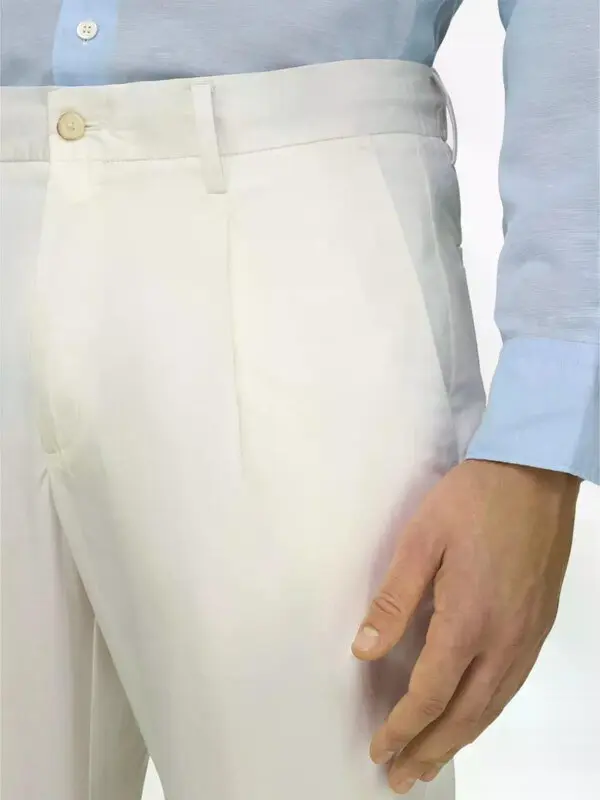 Boggi Milano Darted Drawstring Trousers - White