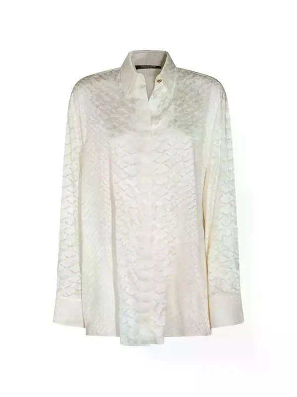 Roberto Cavalli Snakeskin-effect Shirt - Neutrals