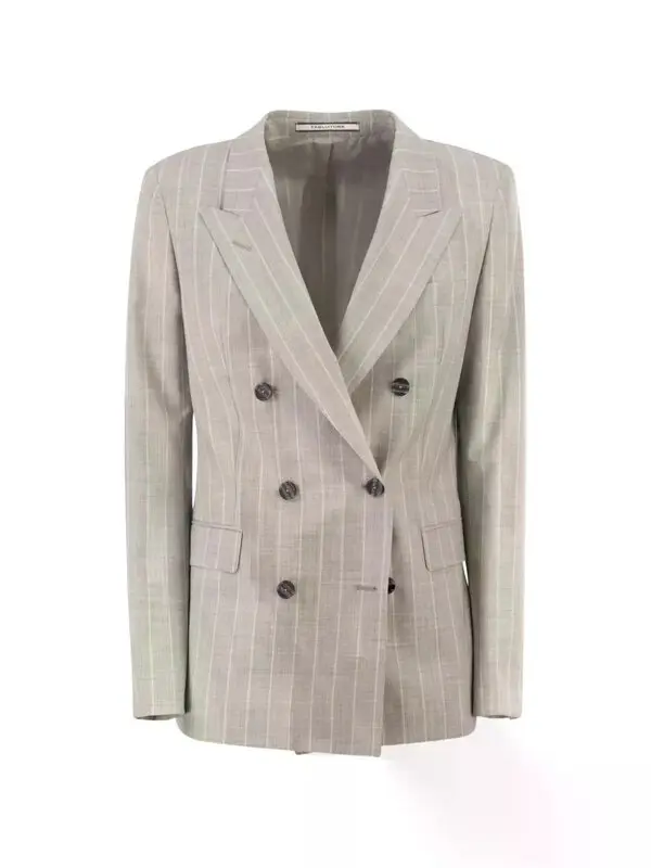 Tagliatore Double-breasted Pinstripe Blazer - Grey