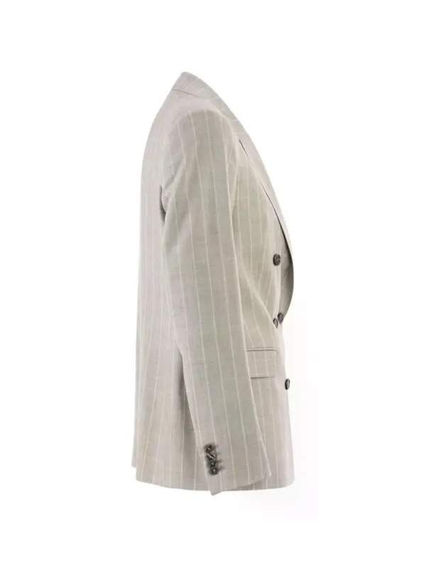 Tagliatore Double-breasted Pinstripe Blazer - Grey