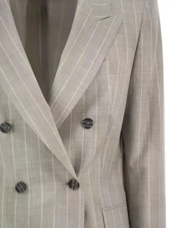 Tagliatore Double-breasted Pinstripe Blazer - Grey