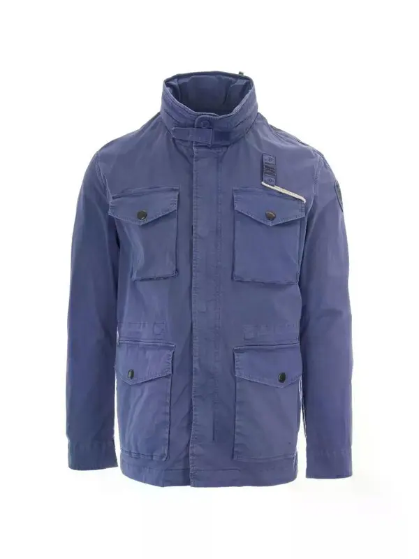 BLAUER. Four-pocket High-neck Jacket - Blue
