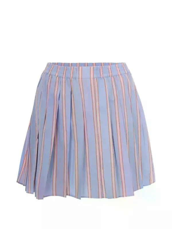 Lacoste Striped Pleated Skirt - Blue