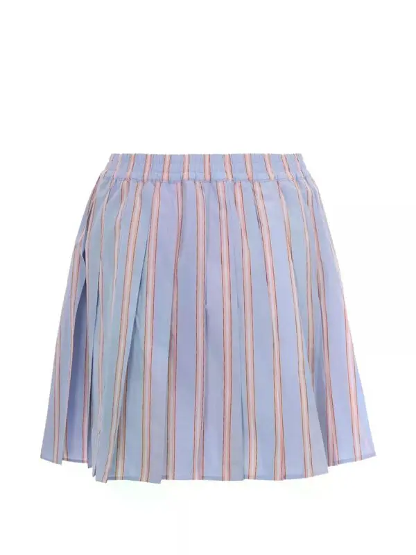 Lacoste Striped Pleated Skirt - Blue
