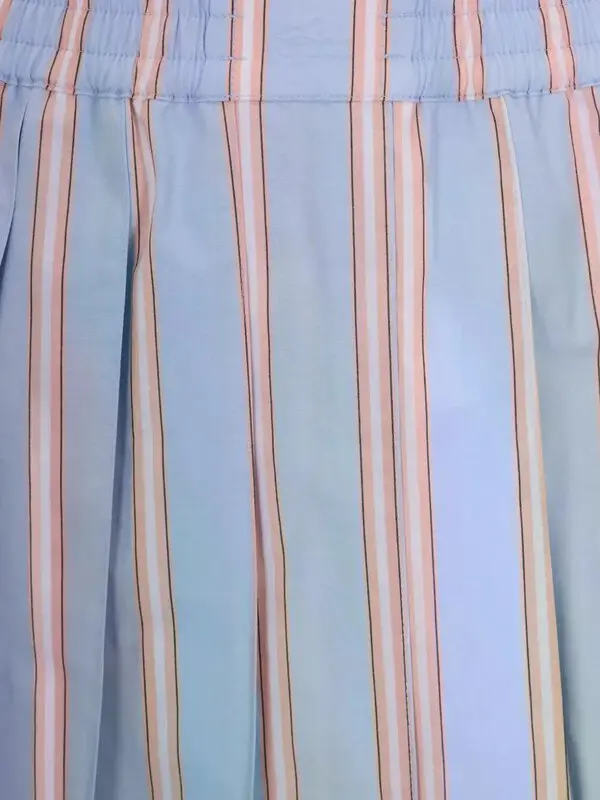 Lacoste Striped Pleated Skirt - Blue