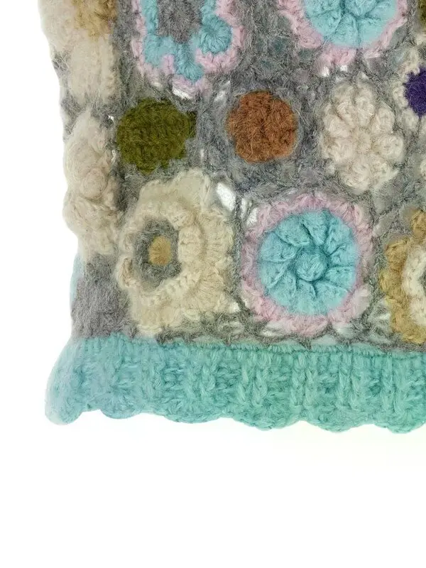 GANNI Floral Crochet Vest - Blue