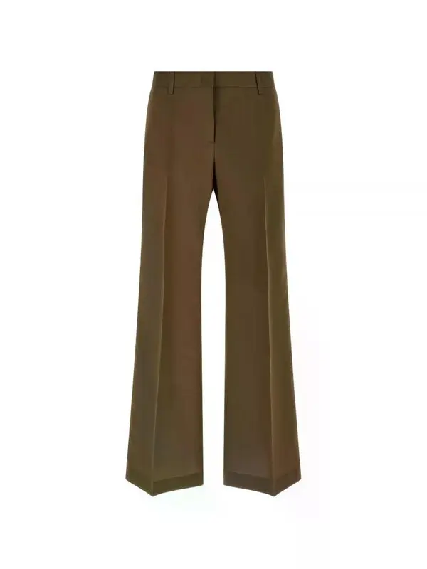 Alberto Biani Flared Palazzo Trousers - Green