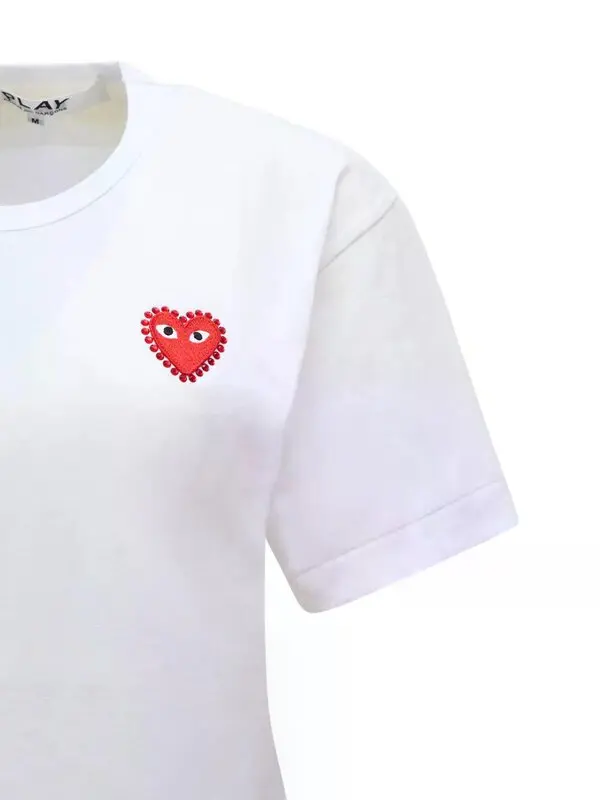 Play Comme Des Garcon Heart-patch Cotton T-shirt