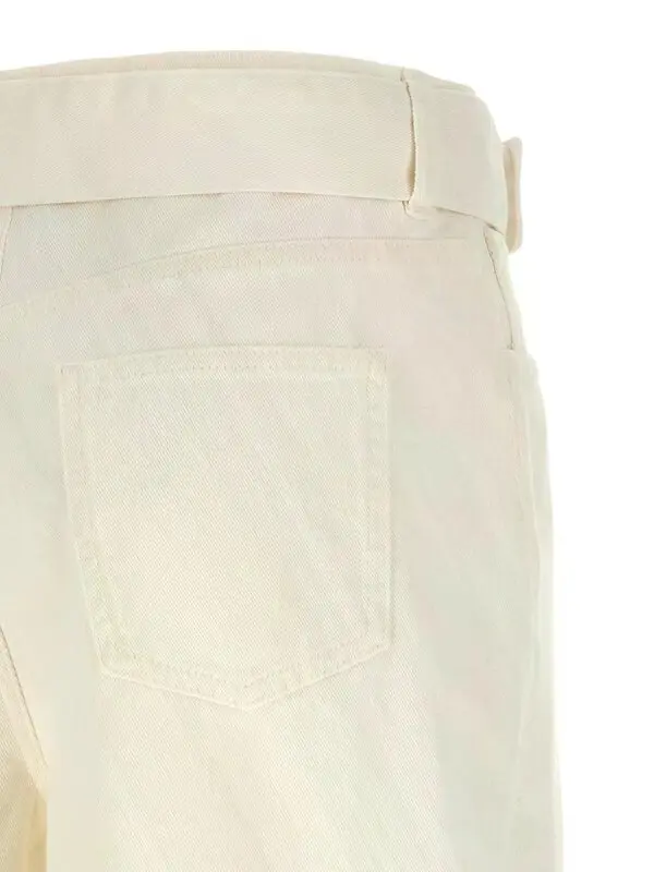 TWINSET Belted Wide-leg Jeans - Neutrals