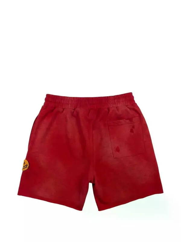 ALL HUMAN Embroidered Distressed Shorts