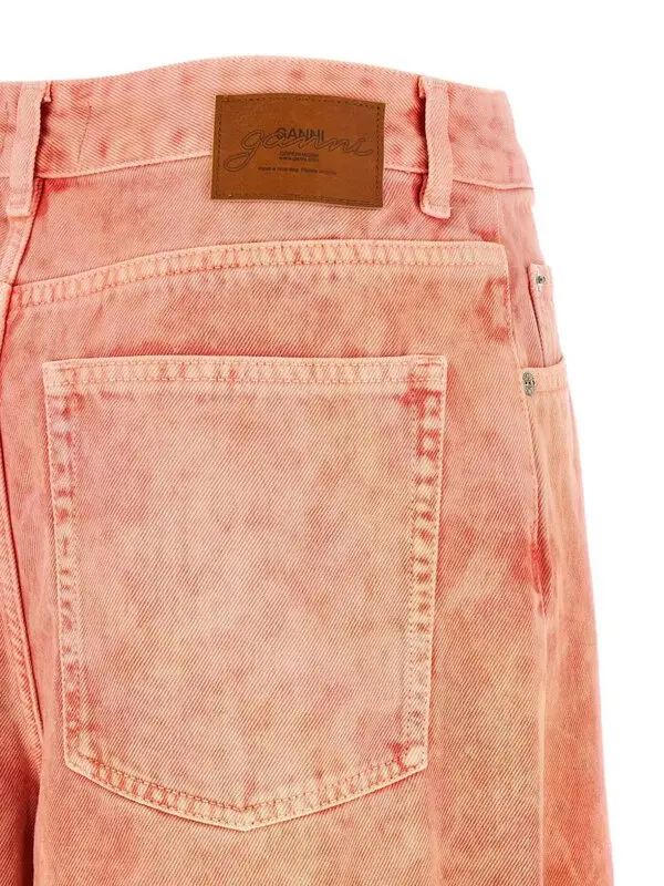 GANNI Floral-appliqué Cargo Jeans