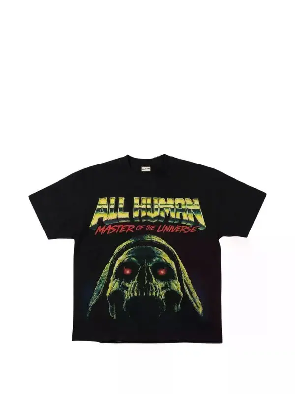 ALL HUMAN Distressed Graphic-print T-shirt