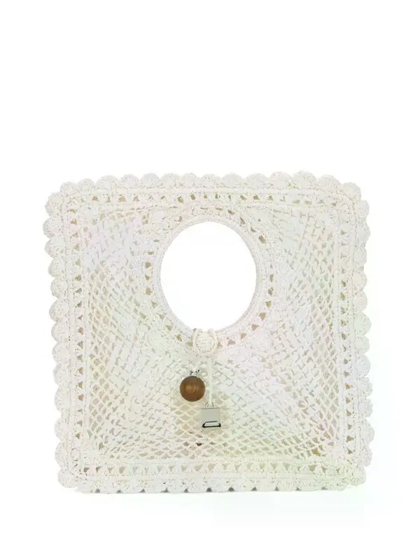 Jacquemus Le Carré Crochet-knit Beach Bag - Neutrals