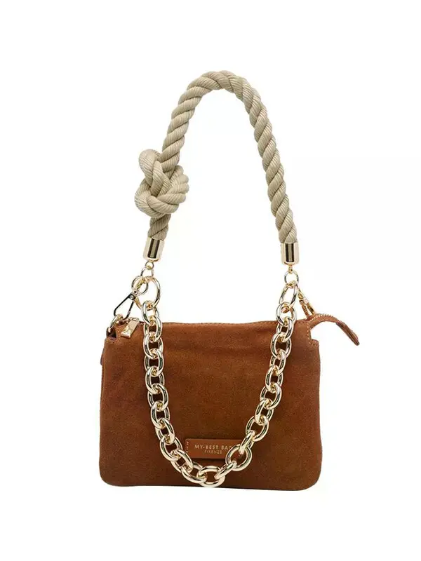 MY BEST BAG FIRENZE Rope-handle Chain-link Shoulder Bag - Brown