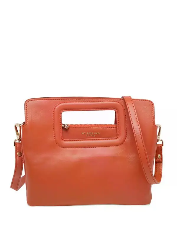 MY BEST BAG FIRENZE Cutout Leather Clutch Bag - Orange