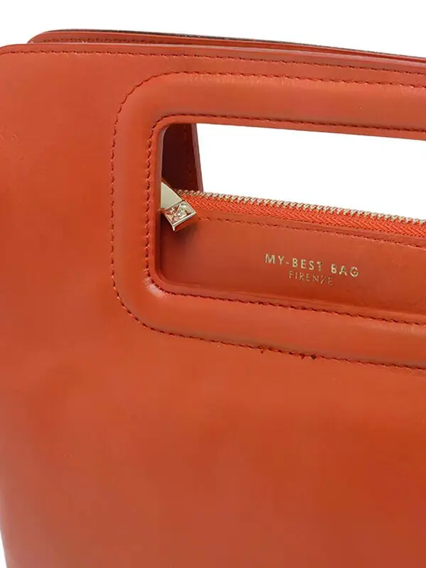 MY BEST BAG FIRENZE Cutout Leather Clutch - Orange