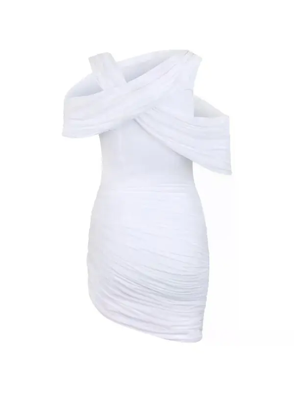 LES FILLES D'EVA Asymmetrical Ruched Mini Dress