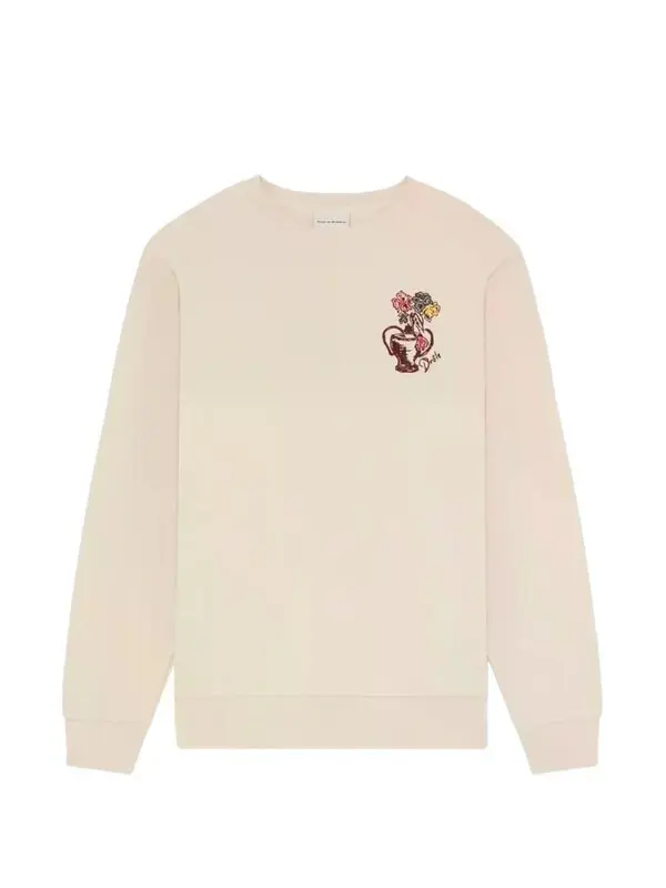 Drole De Monsieur Vase Havana Embroidered Sweater - Neutrals