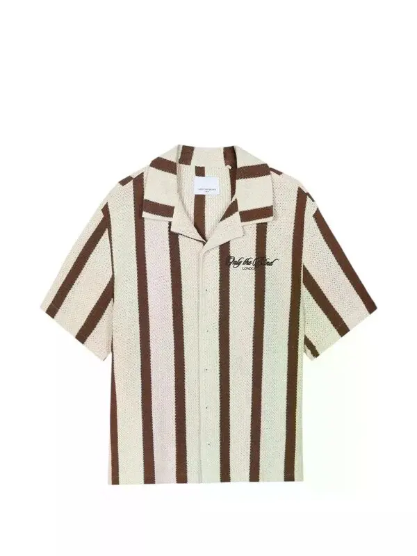ONLY THE BLIND Crochet-knit Striped Shirt
