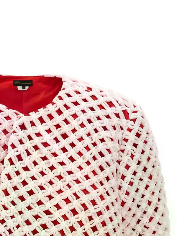 Comme Des Garçons Tulle-weave Asymmetric Blazer