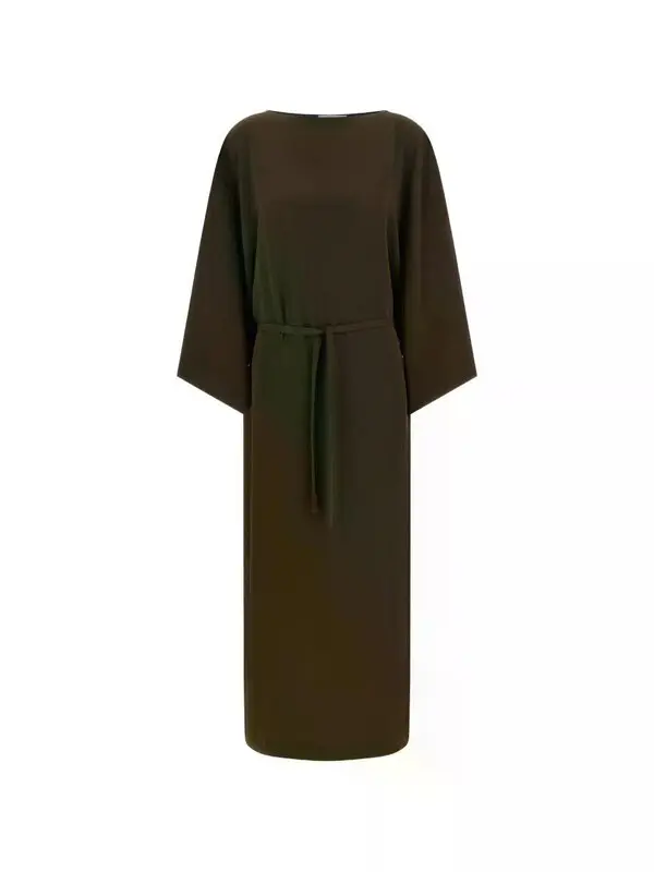 Alberto Biani Kimono-sleeve Cady Dress - Brown