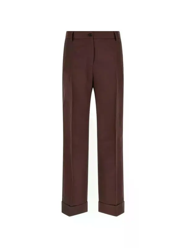 Alberto Biani Pressed-crease Trousers - Brown