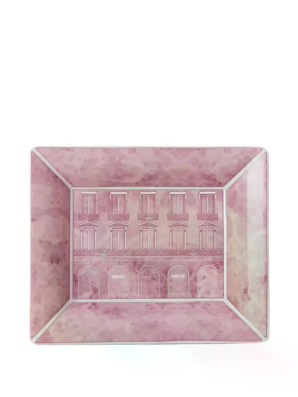 Versace Palazzo Marble-effect Bowl - Pink