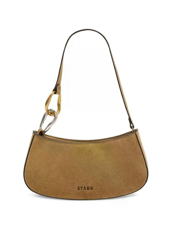 Staud Ollie Ring-detail Shoulder Bag - Neutrals