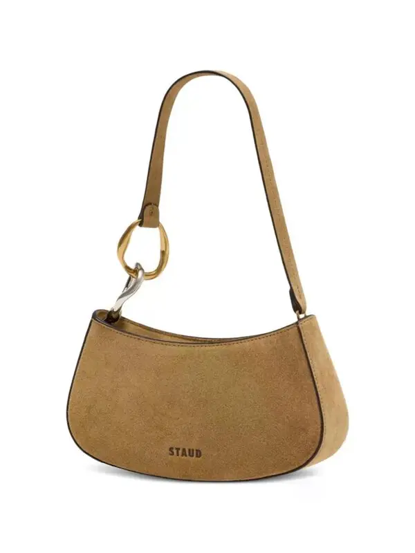 Staud Ollie Ring-detail Shoulder Bag - Neutrals
