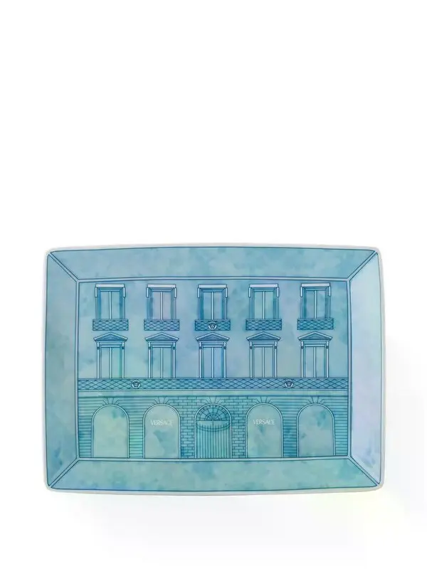 Versace Palazzo Architectural-print Rectangular Plate