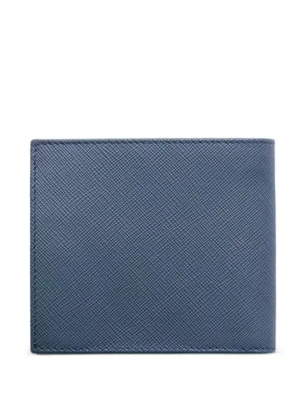 Prada Saffiano-leather Wallet With Coin Purse - Blue