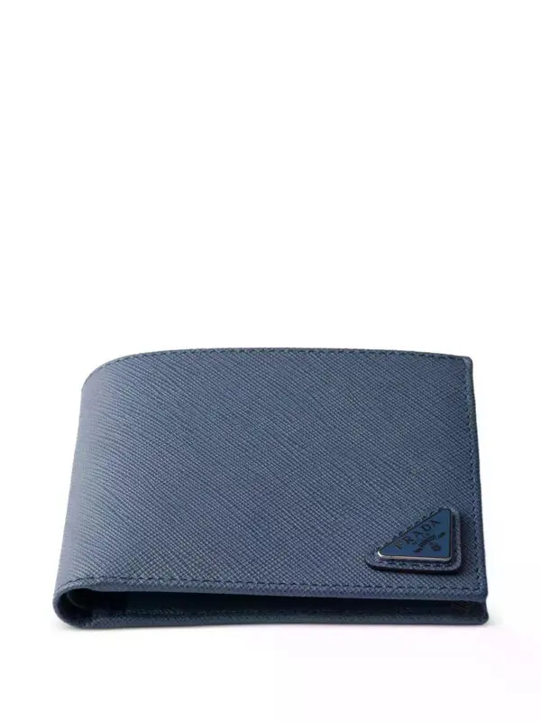 Prada Saffiano-leather Wallet With Coin Purse - Blue