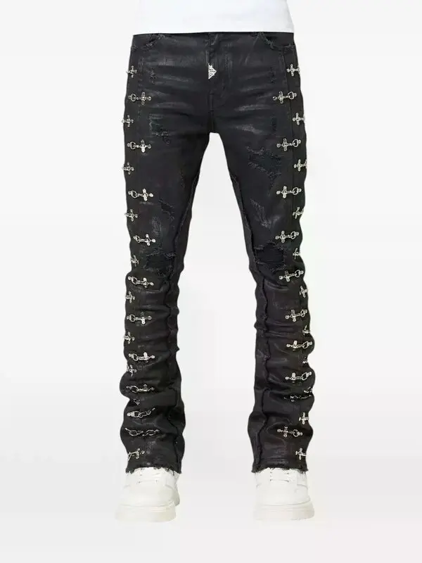 GUAPI Aviation Clasp Jeans - Black