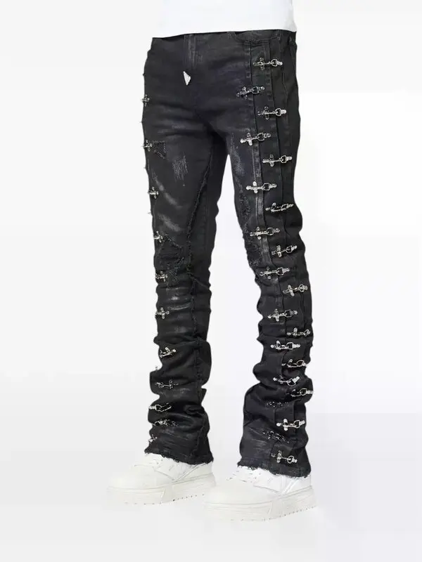 GUAPI Aviation Clasp Jeans - Black
