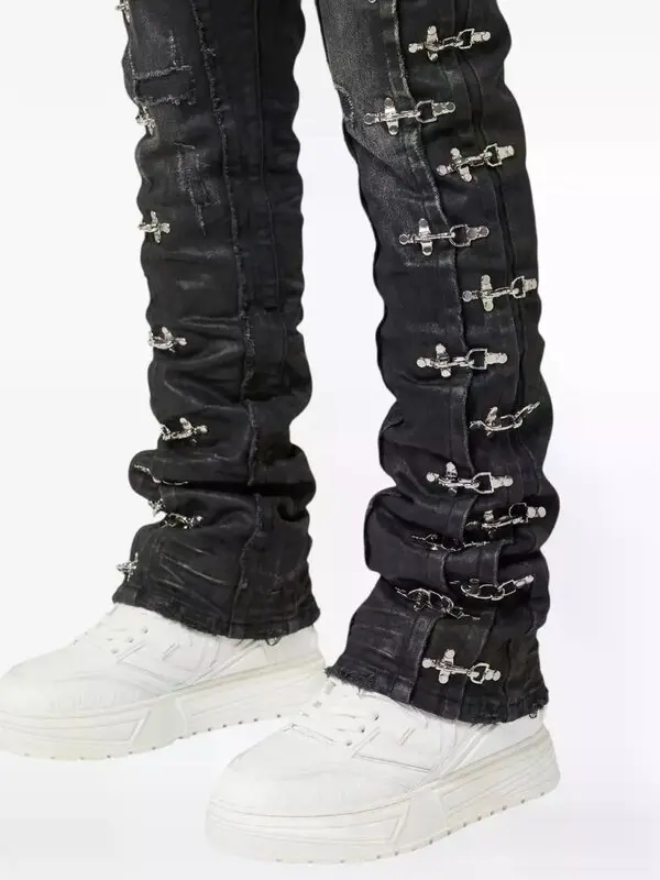GUAPI Aviation Clasp Jeans - Black