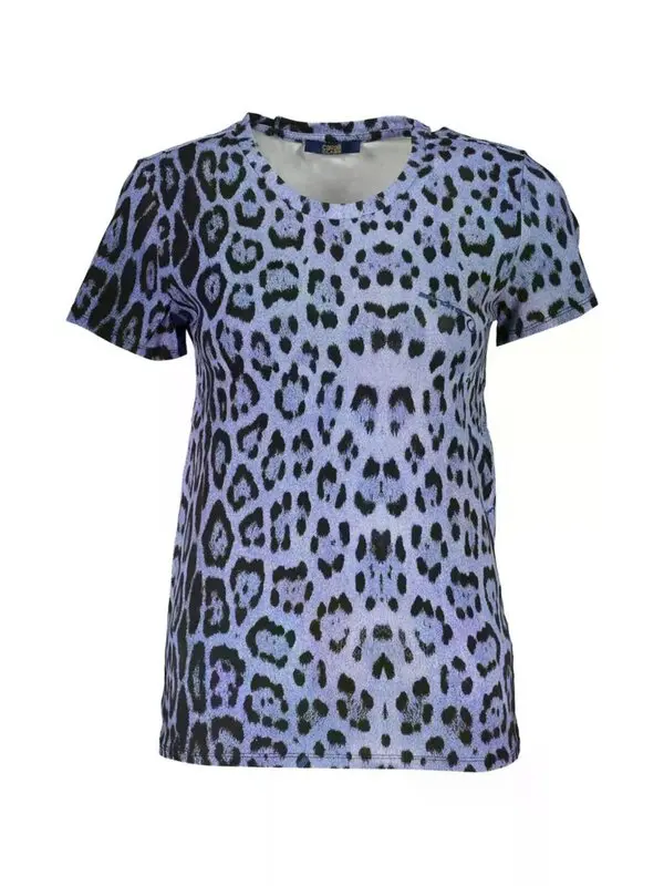 Roberto Cavalli Leopard-print T-shirt - Blue