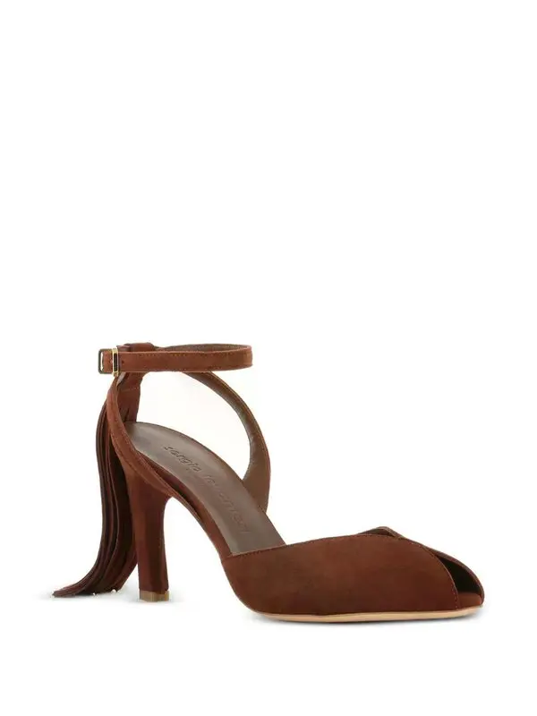 SERGIO LEVANTESI Tassel-detail Peep-toe Sandals