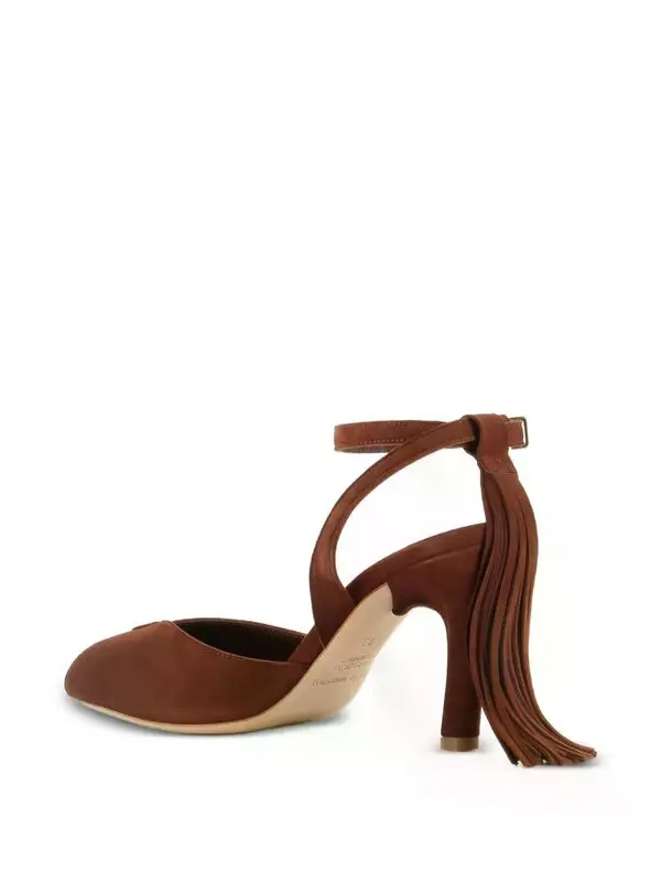 SERGIO LEVANTESI Tassel-detail Peep-toe Sandals