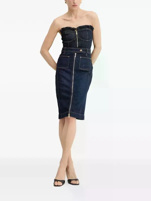 Guess Pencil Denim Zip-up Skirt