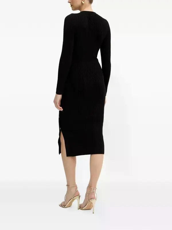 Guess Button-embellished Midi Dress - Black