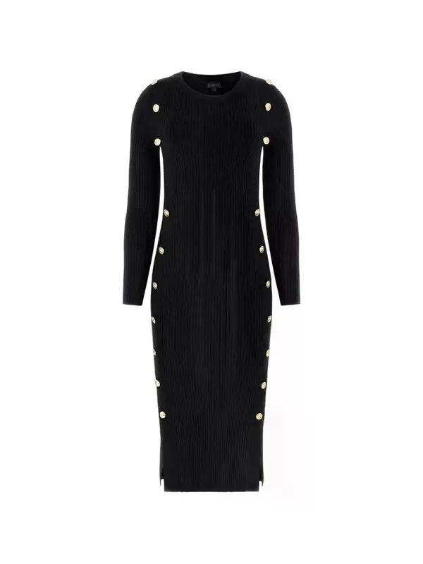 Guess Button-embellished Midi Dress - Black