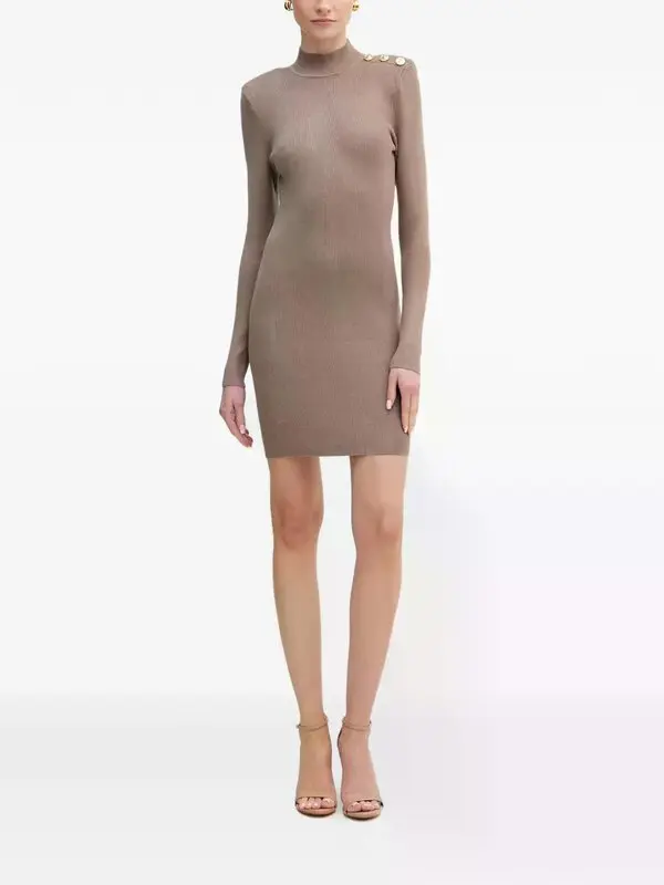 Guess Alyssia Mock-neck Mini Dress - Neutrals