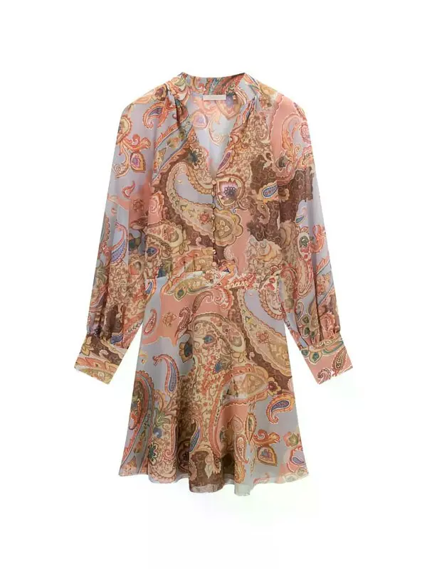 Guess Paisley-print Mini Dress - Blue