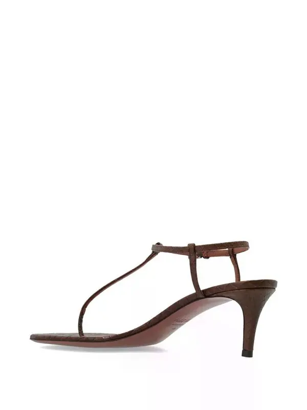 Paris Texas Crocodile-effect Leather Sandals